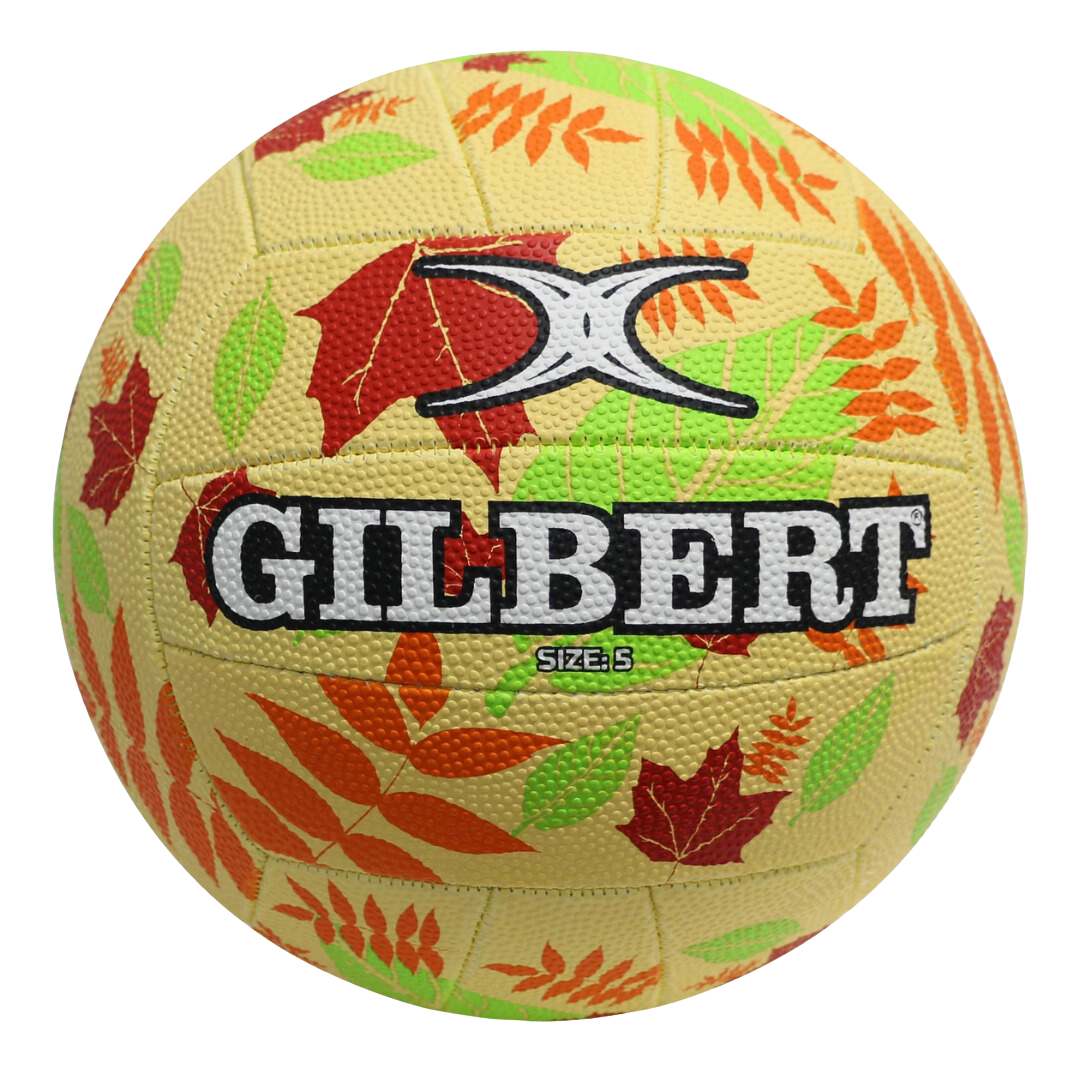 Gilbert Glam Autumn Leaves Netball Size 5 Ball | OffCourt Sports